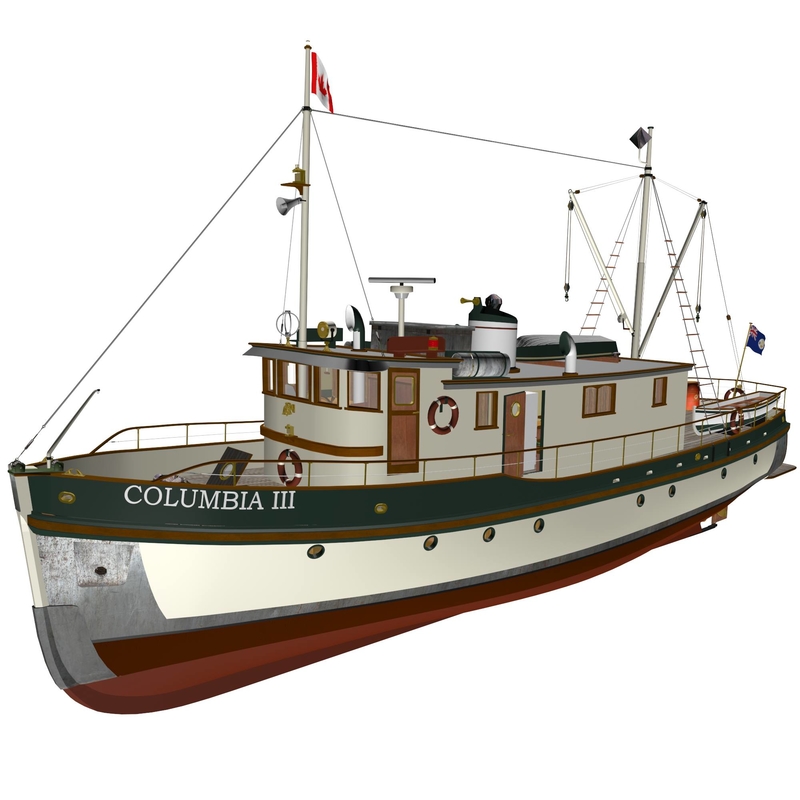 3d max columbia mission boat historic