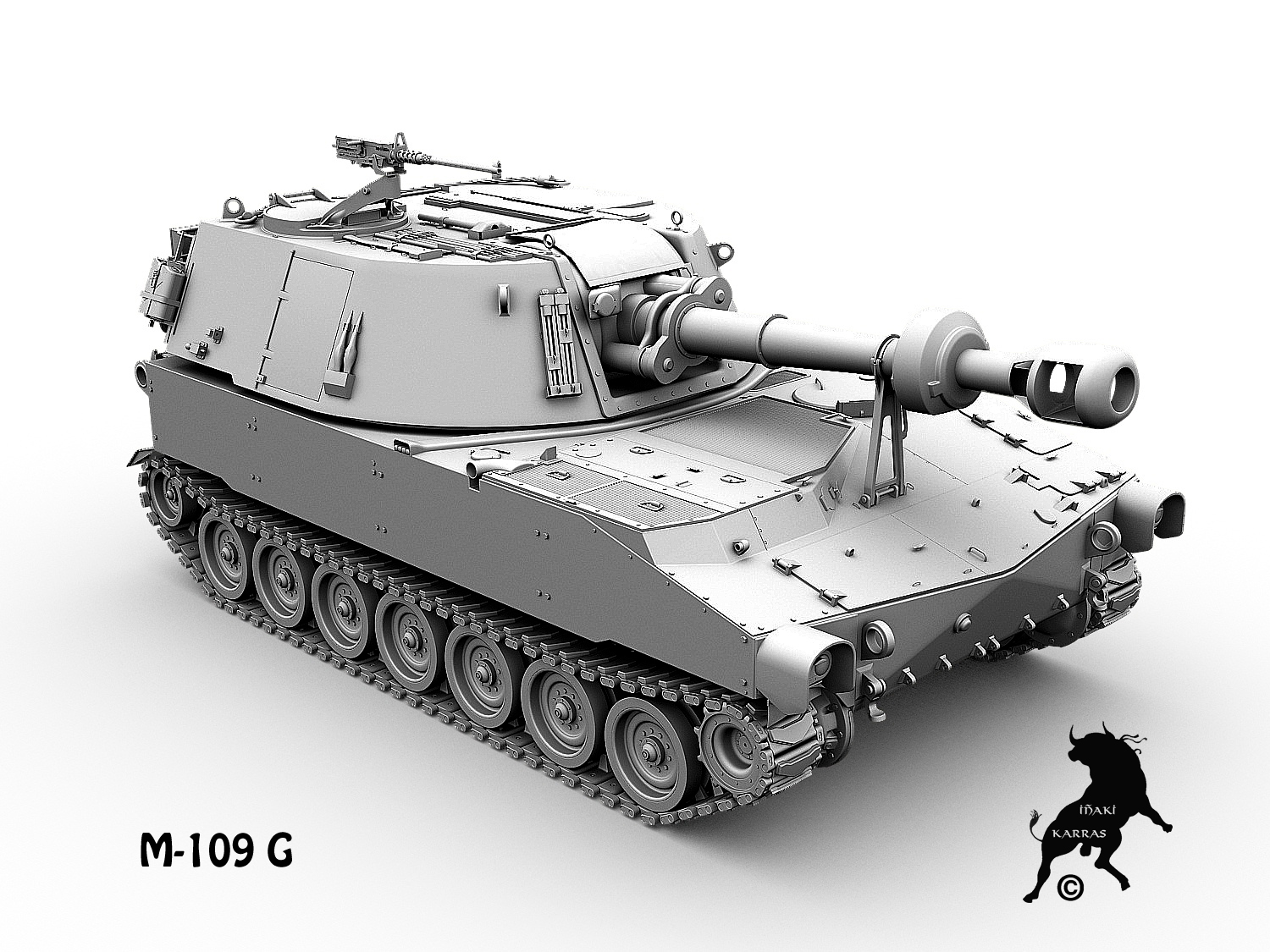 gun m-109 3d model