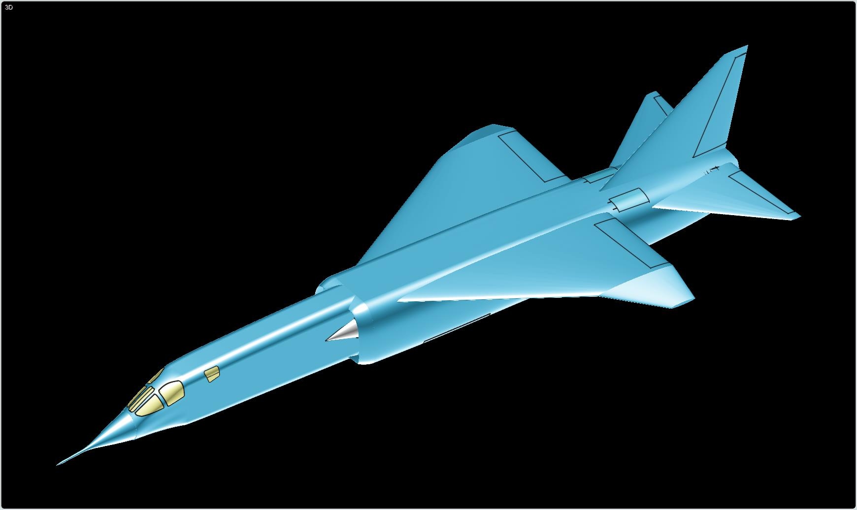 british bac tsr2 aircraft 3d model