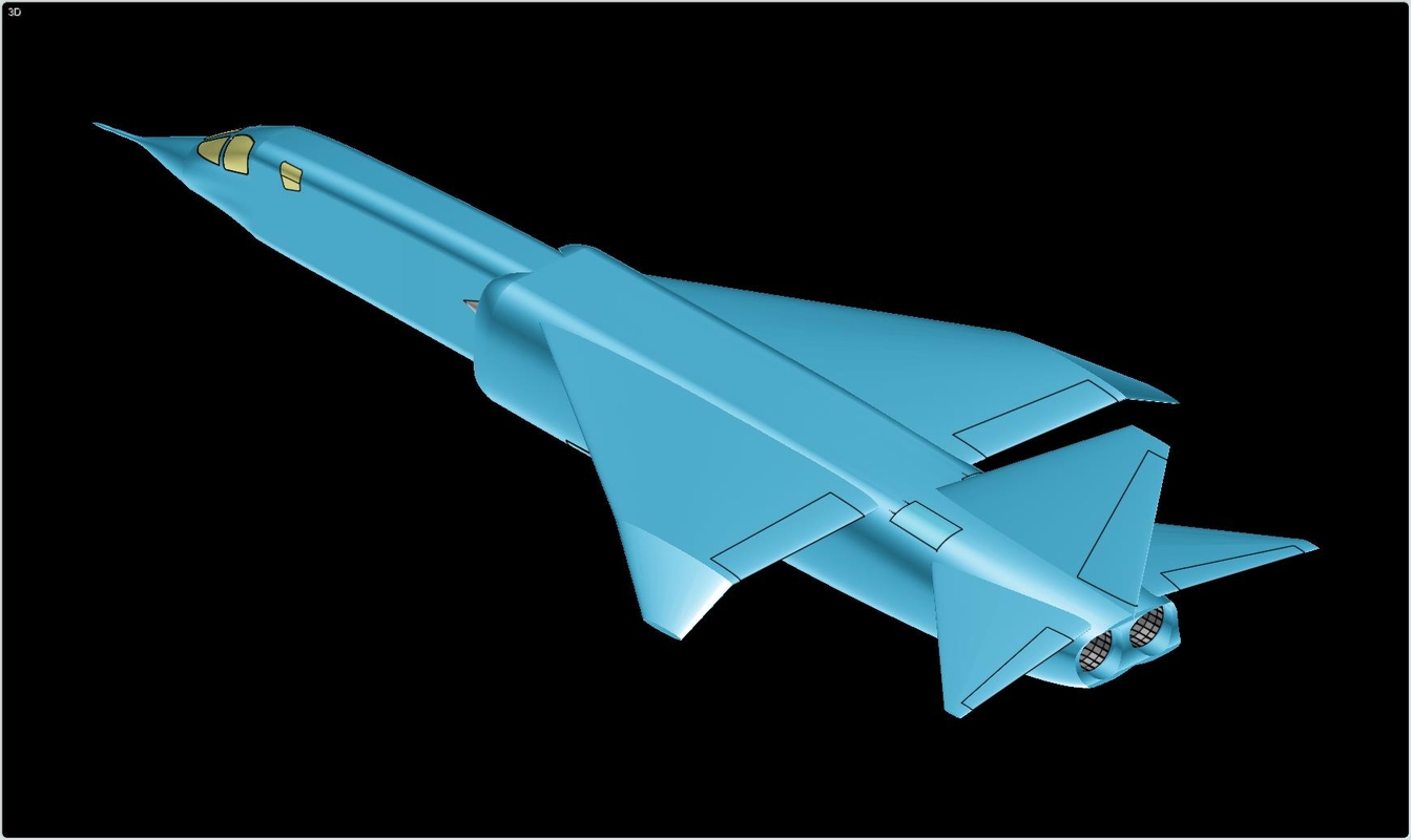 british bac tsr2 aircraft 3d model