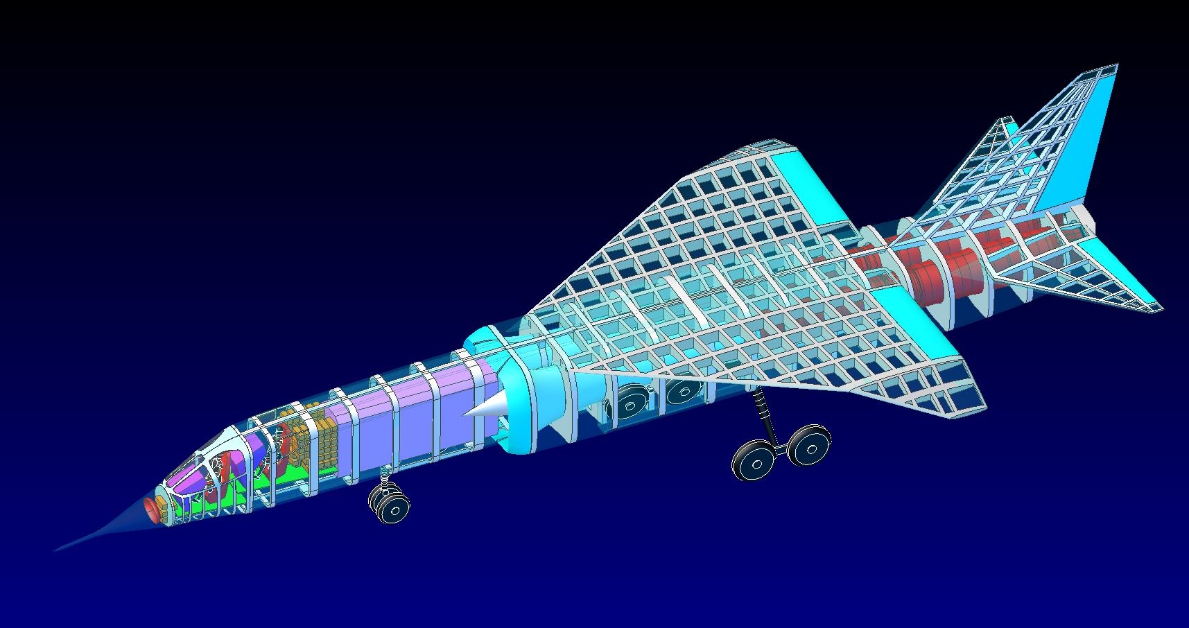 british bac tsr2 aircraft 3d model
