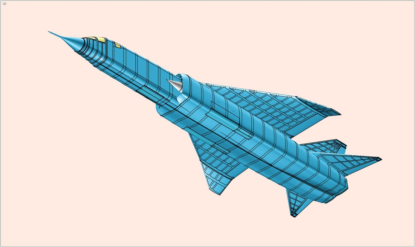 british bac tsr2 aircraft 3d model