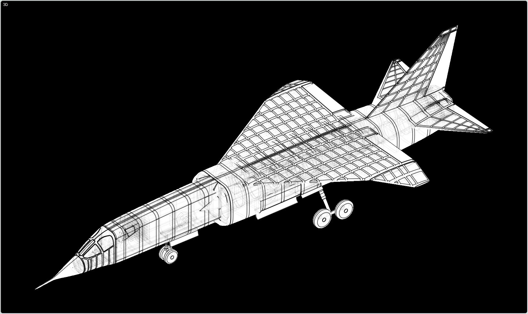 british bac tsr2 aircraft 3d model