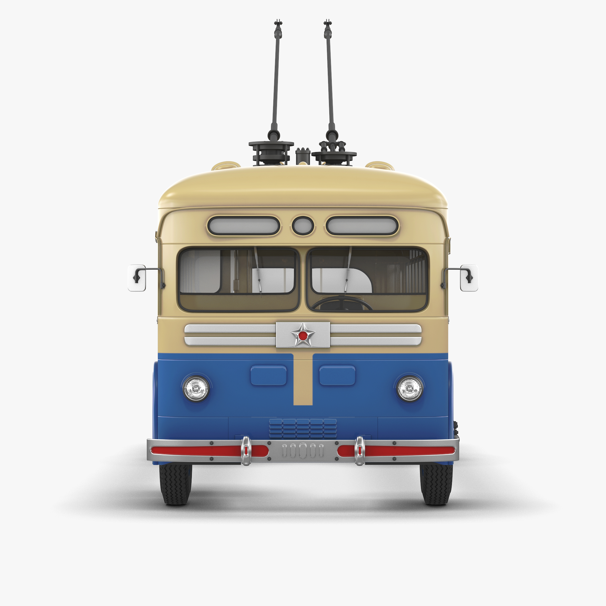 soviet trolleybus mtb 82 3d model