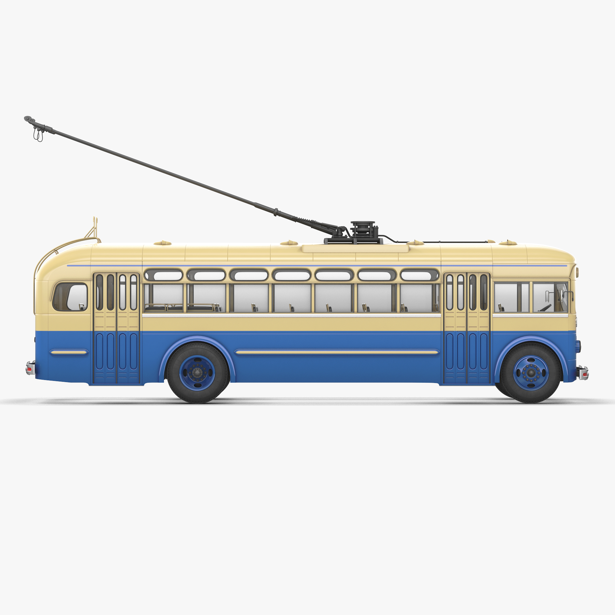 soviet trolleybus mtb 82 3d model