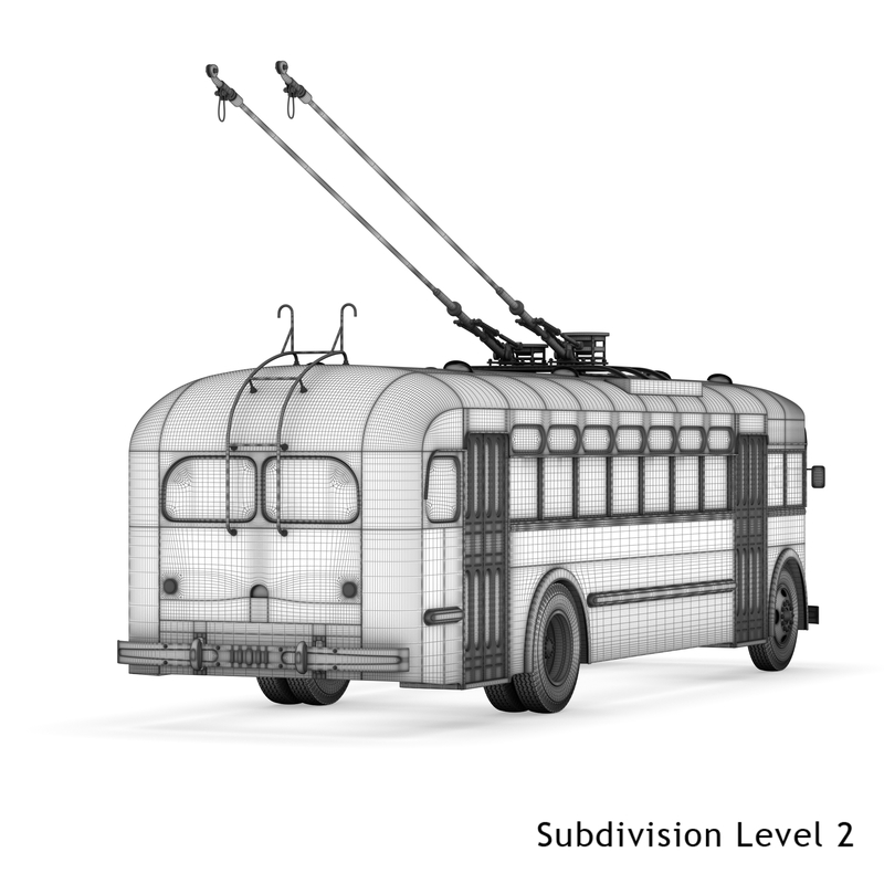 soviet trolleybus mtb 82 3d model