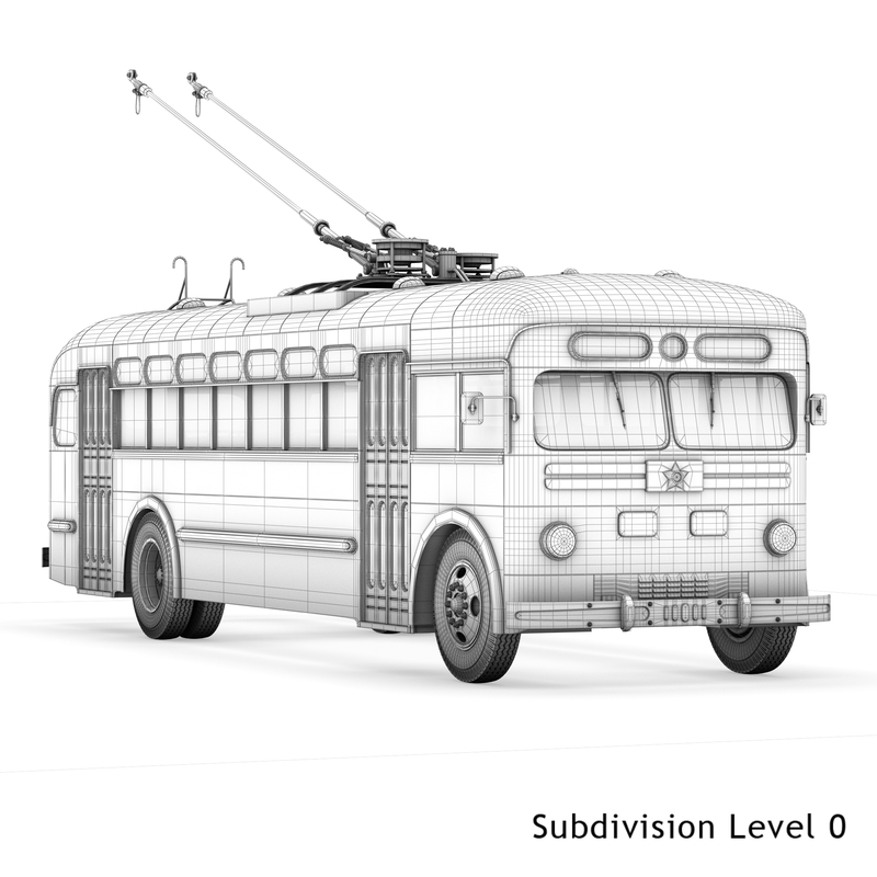 soviet trolleybus mtb 82 3d model