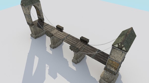 medieval drawbridge 3d model