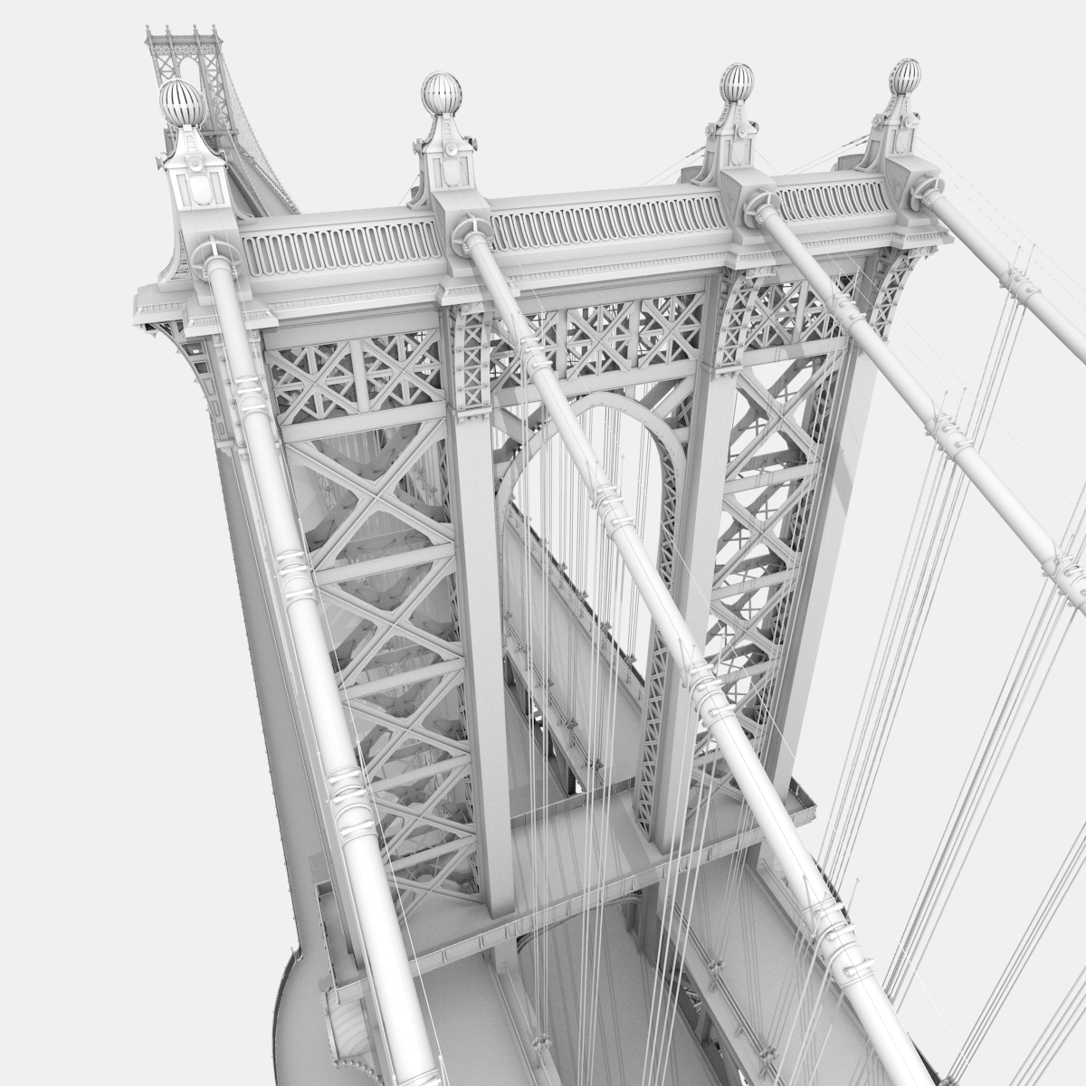 manhattan bridge 3d c4d