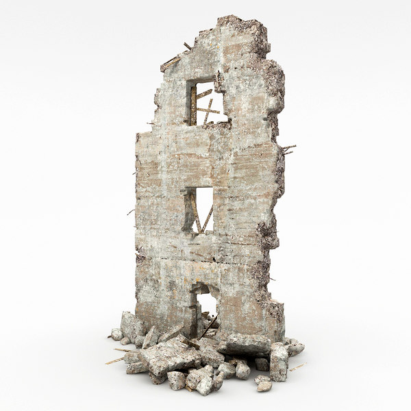 3d castle ruin modelled