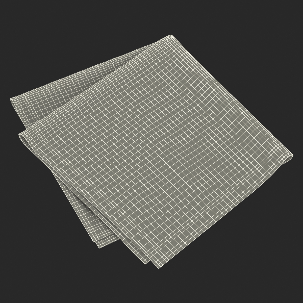 white napkin 3d model