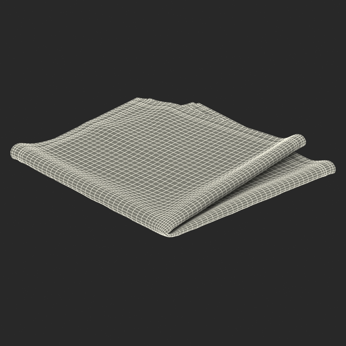 white napkin 3d model