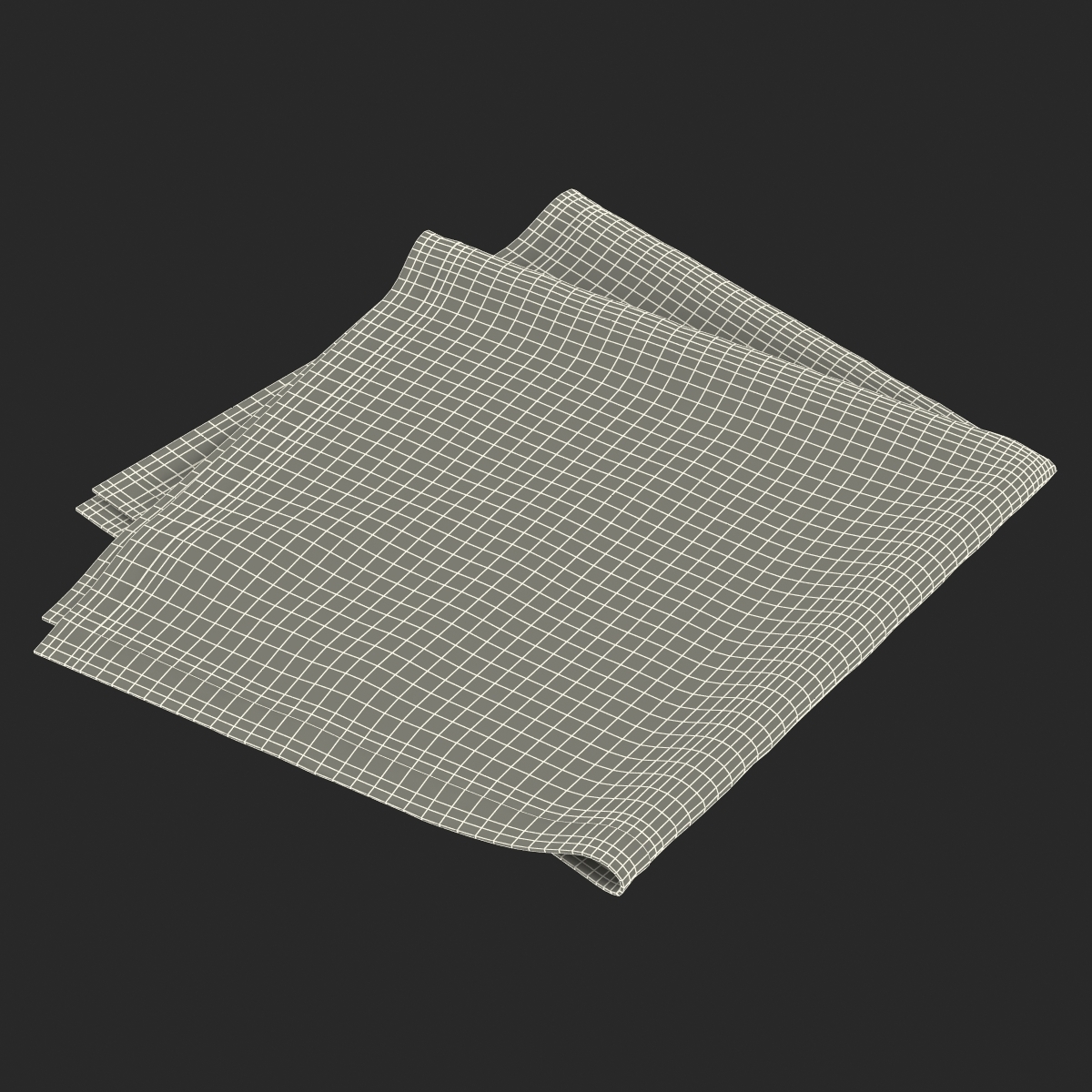 white napkin 3d model