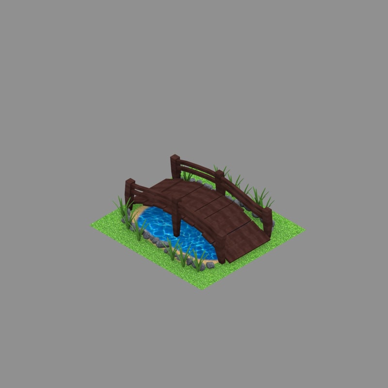 3d isometric bridge