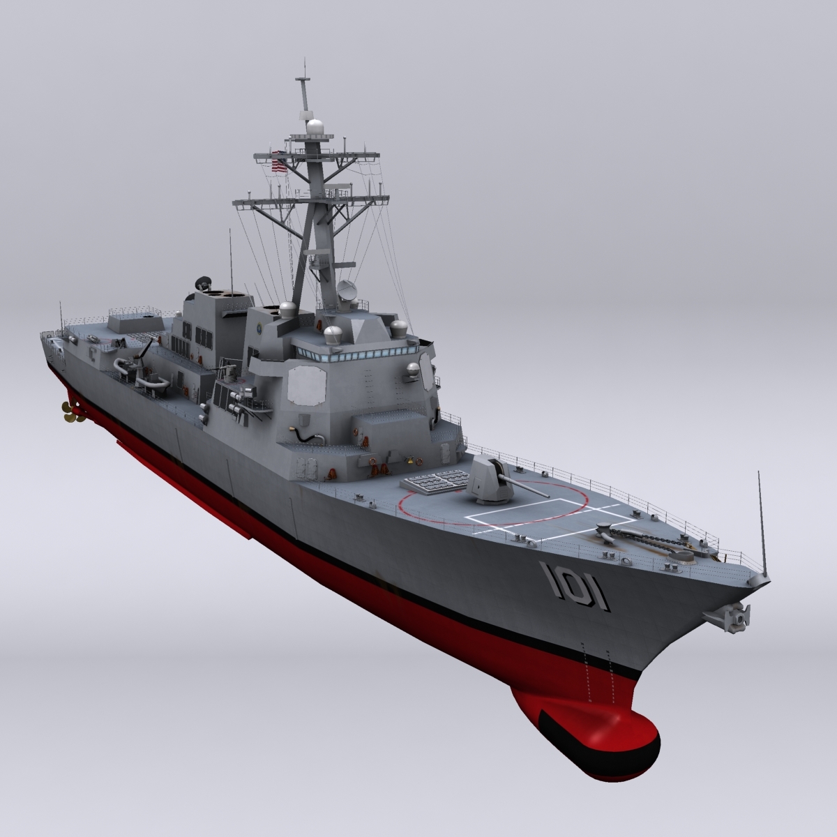 arleigh burke class destroyers 3d model