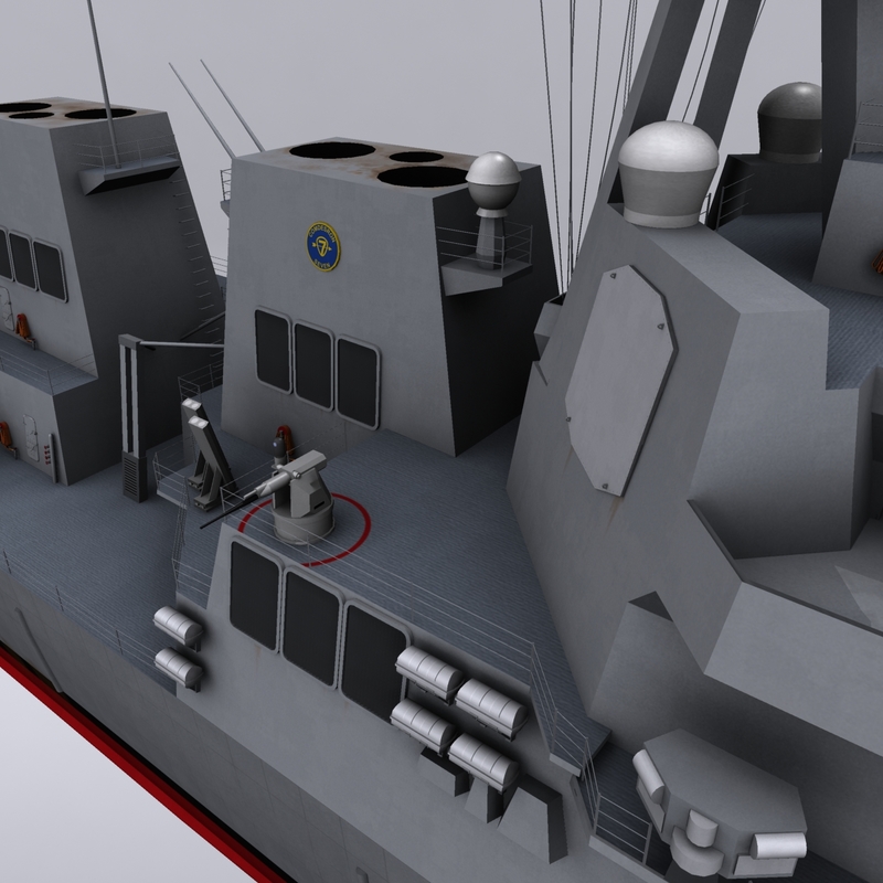 arleigh burke class destroyers 3d model