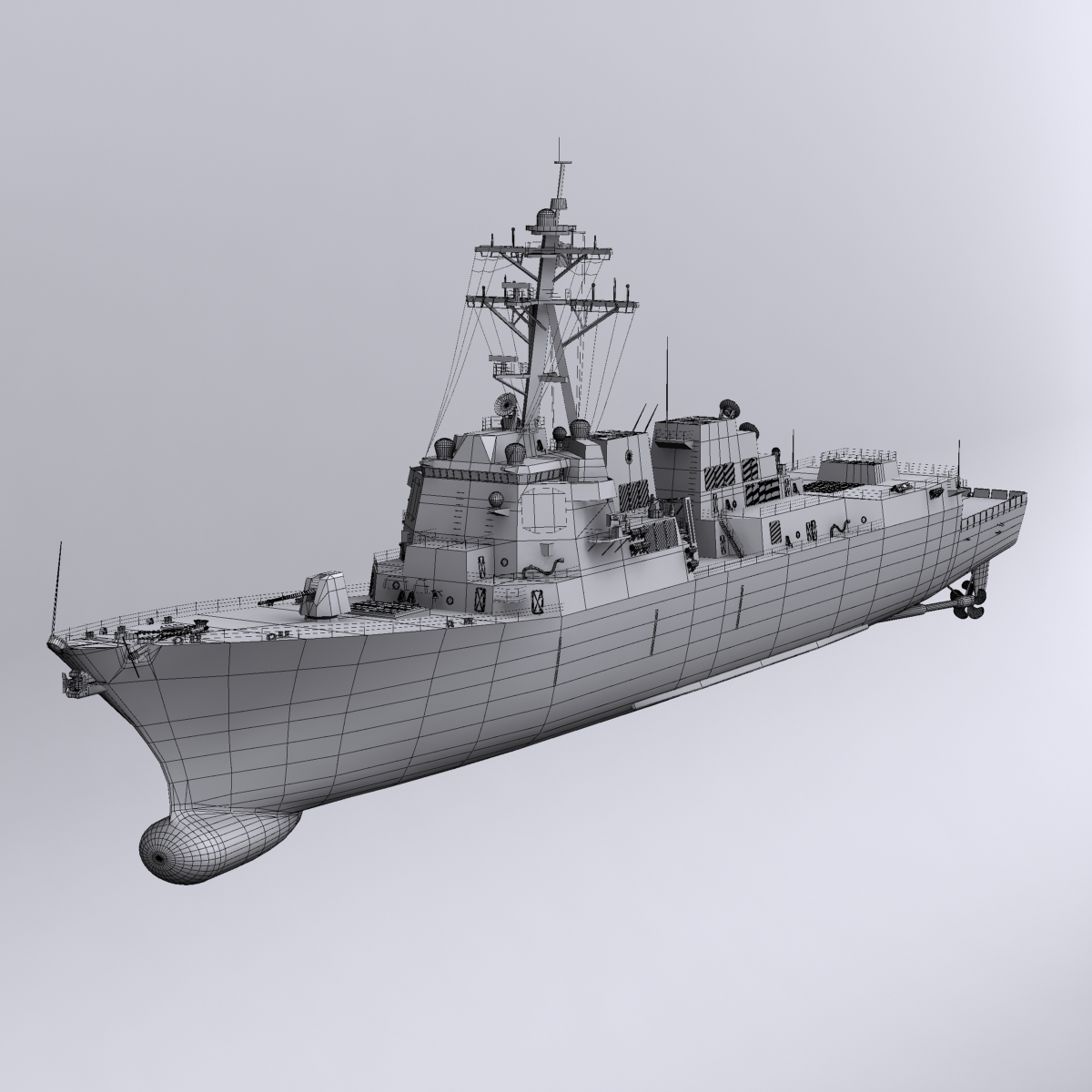 arleigh burke class destroyers 3d model