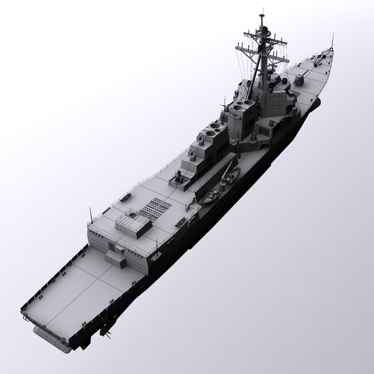 arleigh burke class destroyers 3d model