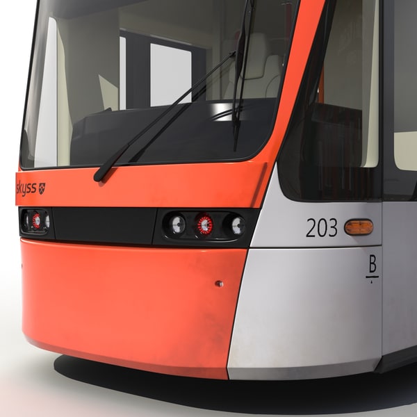 3d model light rail train bybanen