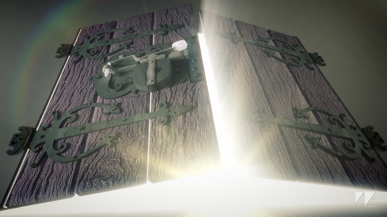 whimsical fantasy trap door lock 3d obj