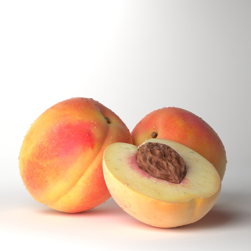3d obj photorealistic peach realistic real