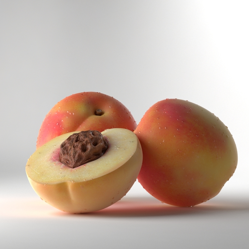 3d obj photorealistic peach realistic real