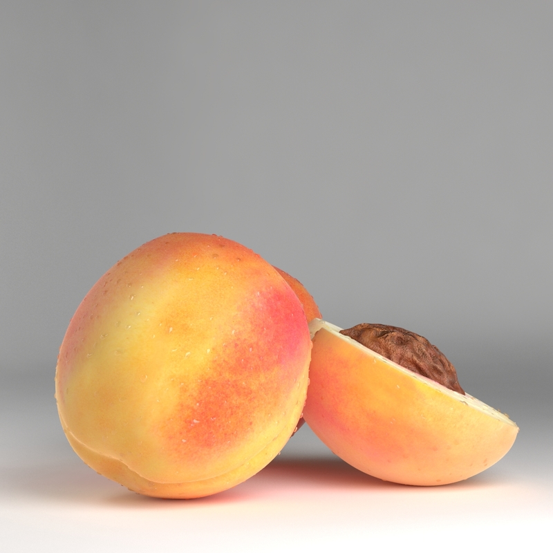 3d obj photorealistic peach realistic real