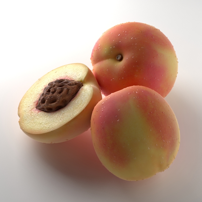 3d obj photorealistic peach realistic real