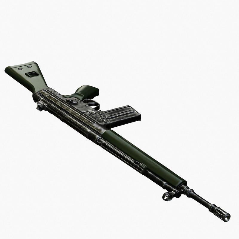 hk g3a3 rifle 3d model