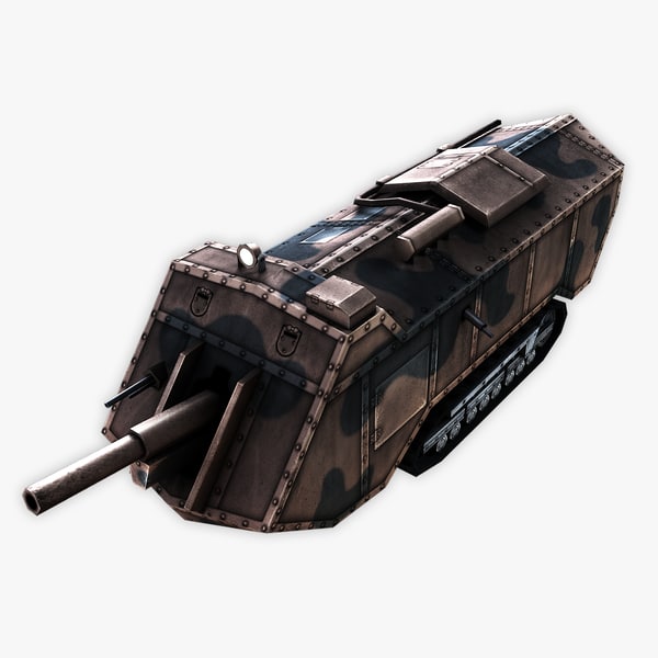 3d saint chamond tank model