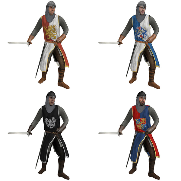 3d knight rusted armor model