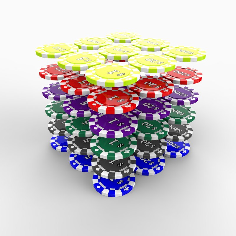 3d model casino tokens