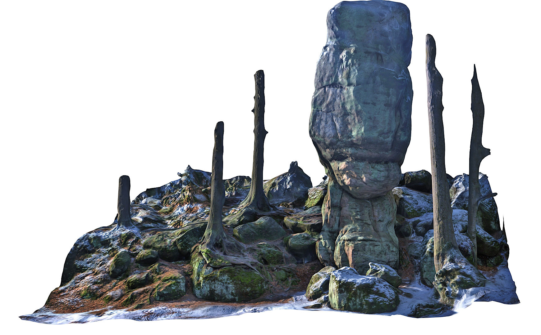 3d stone packed model