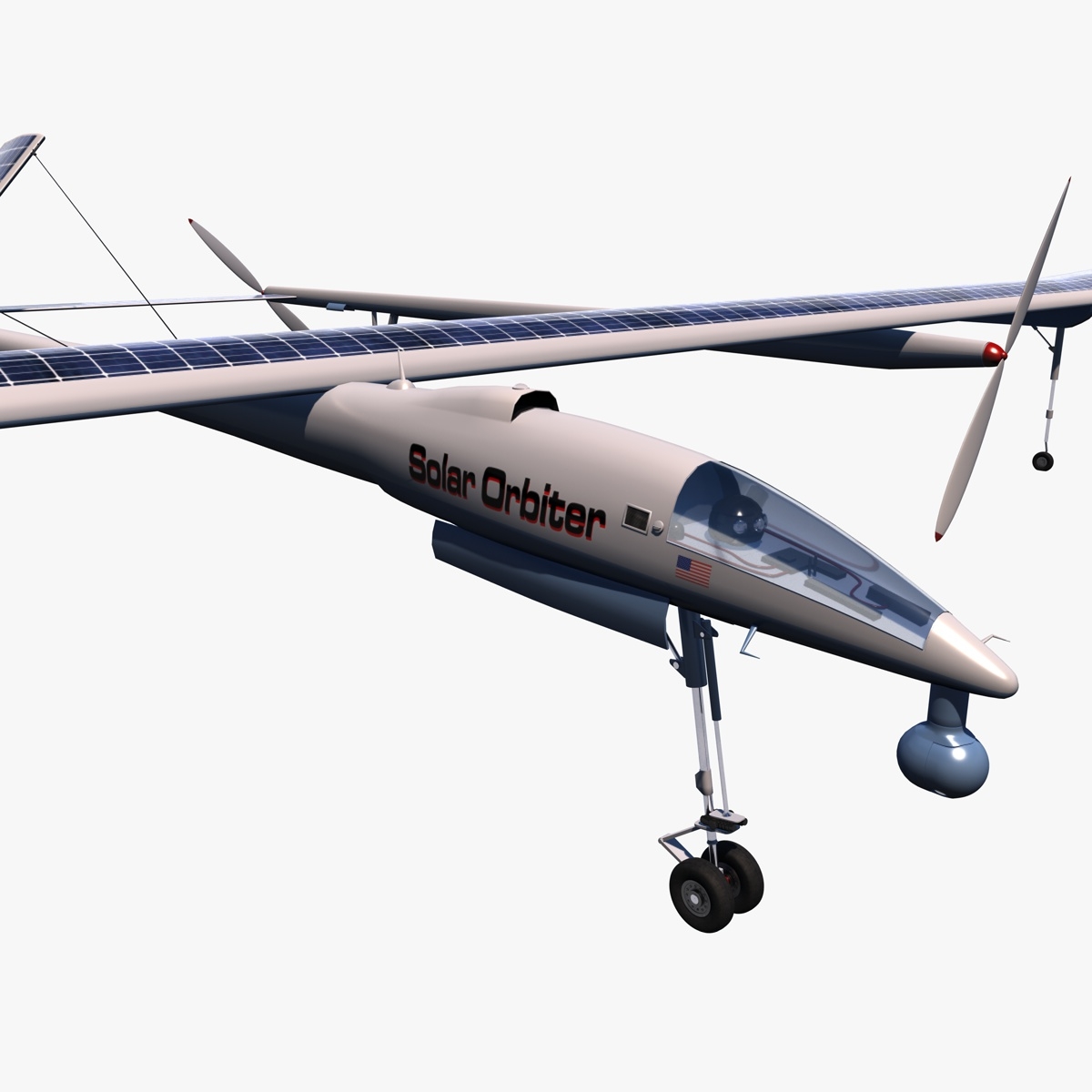 3d solar drone model
