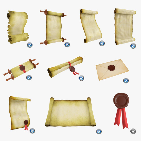 3ds max ancient scroll