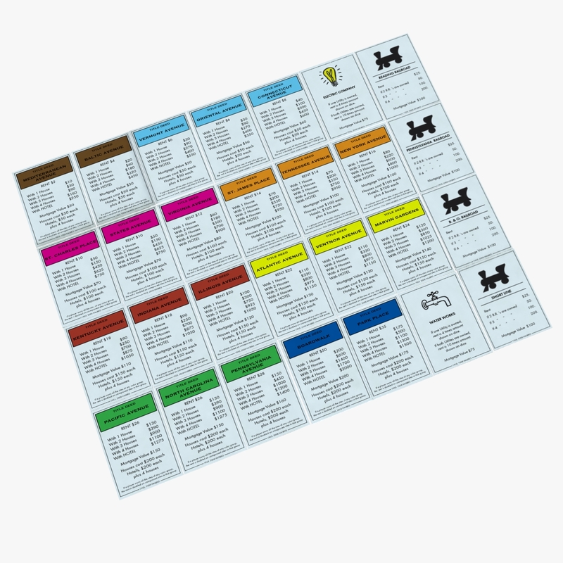 3d monopoly board playing model