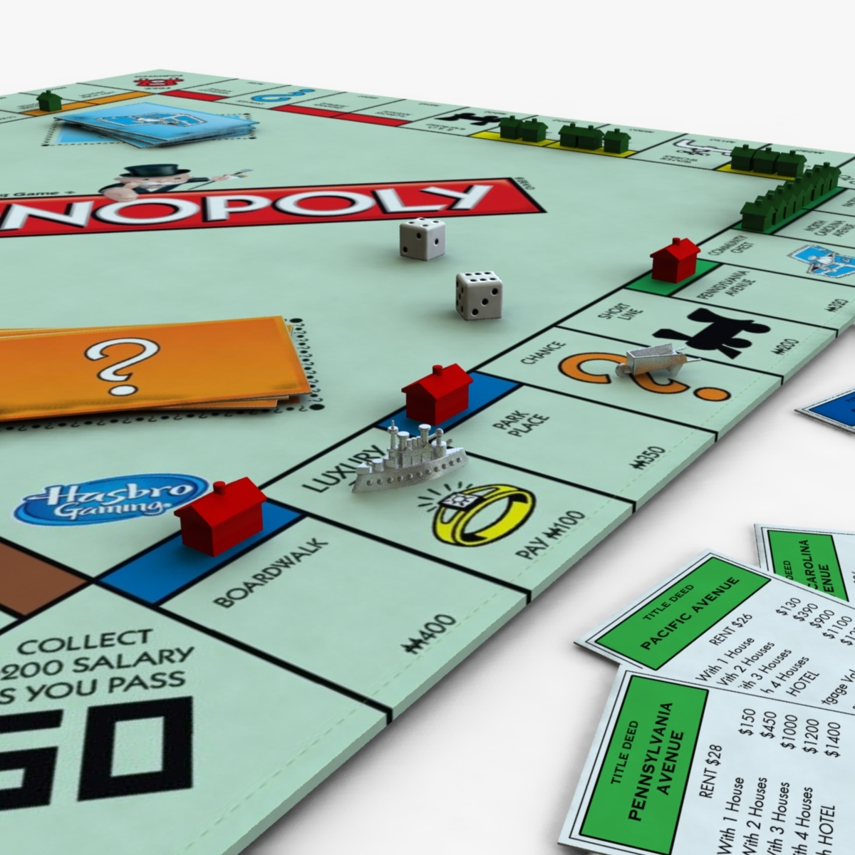 3d monopoly board playing model