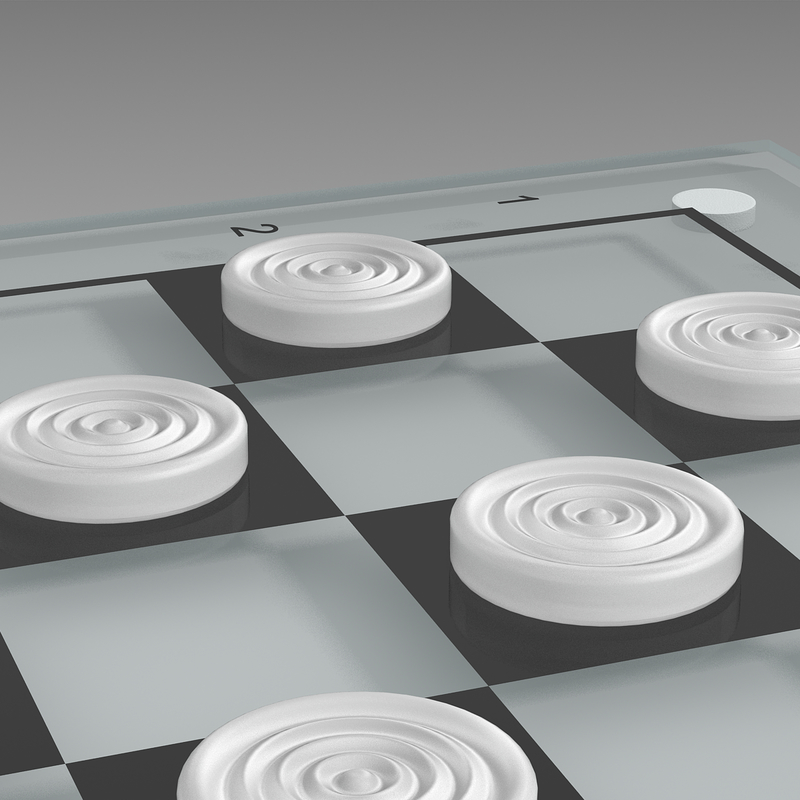 3d model glass checkerboard objects