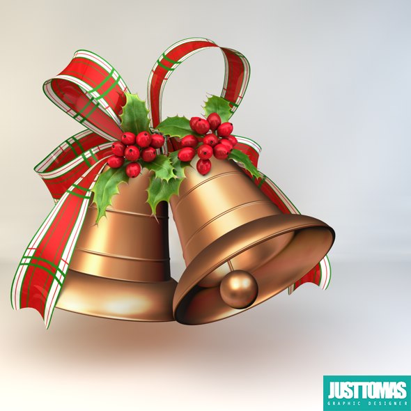 3d christmas bell