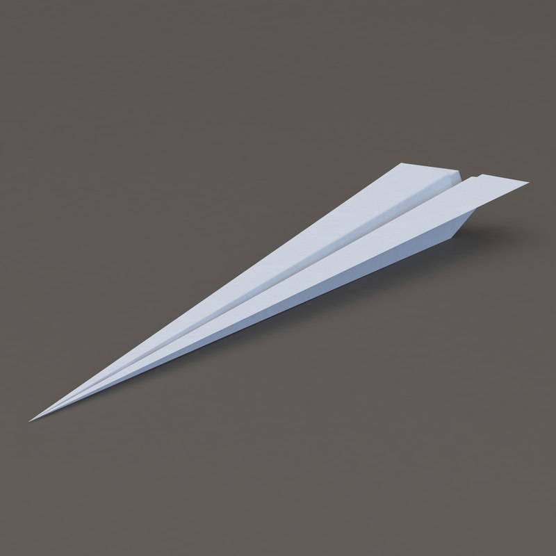paper plane 3d model