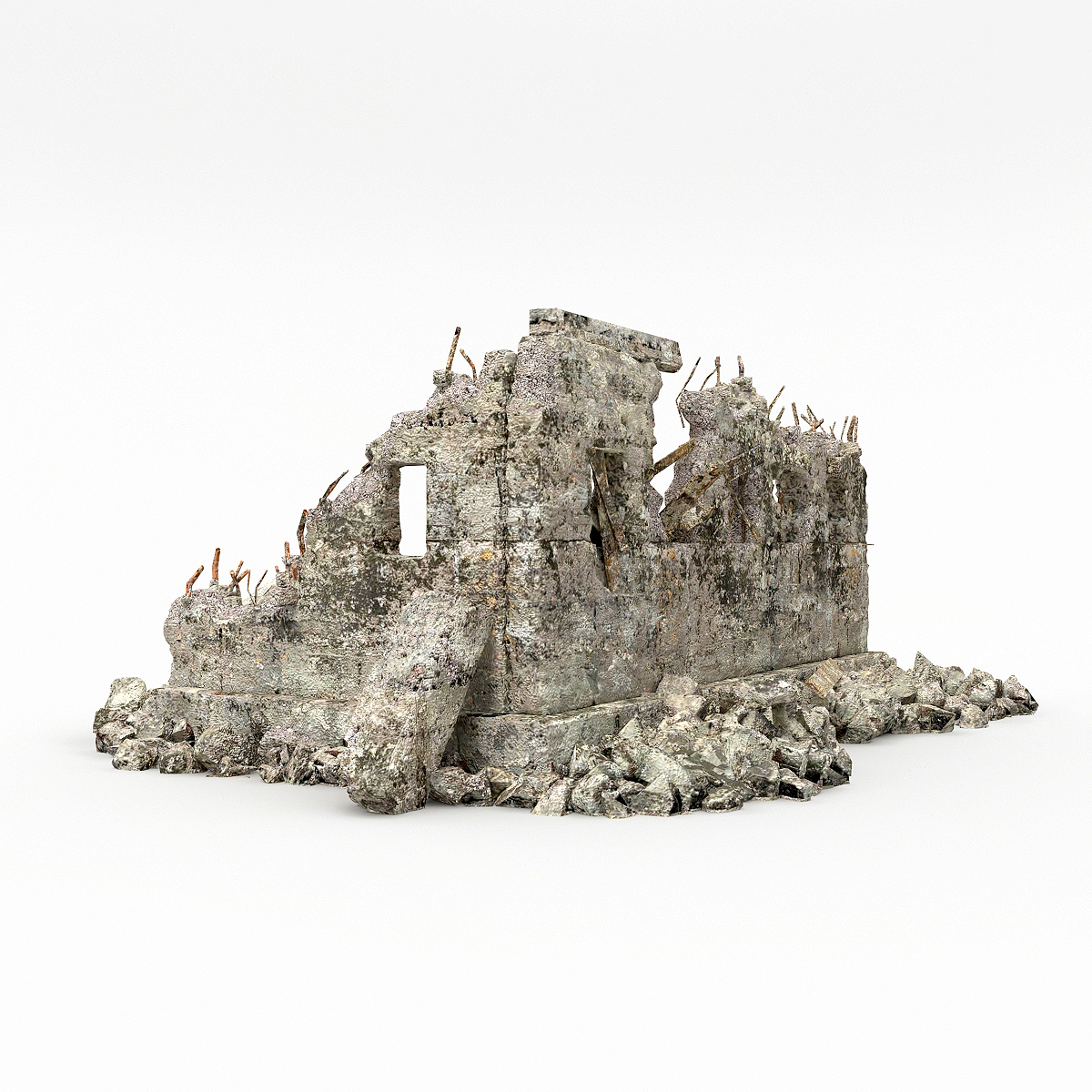 3d model ruins building