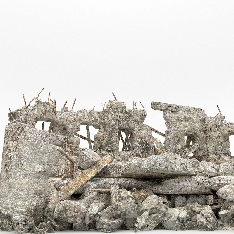 3d model ruins building