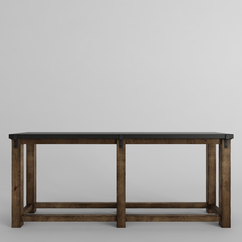 old table reclaimed zinc 3d model