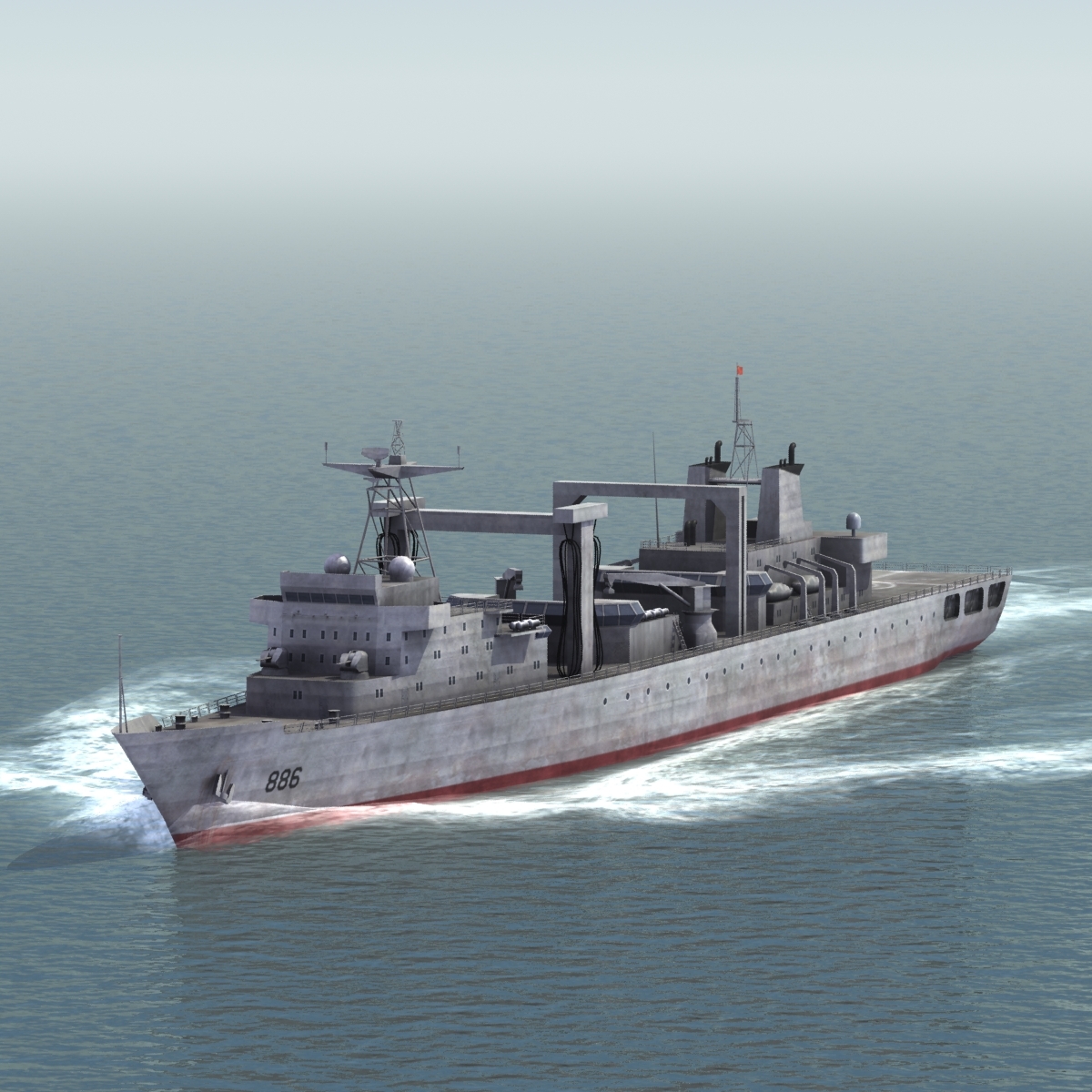 3d type 903 replenishment ship model