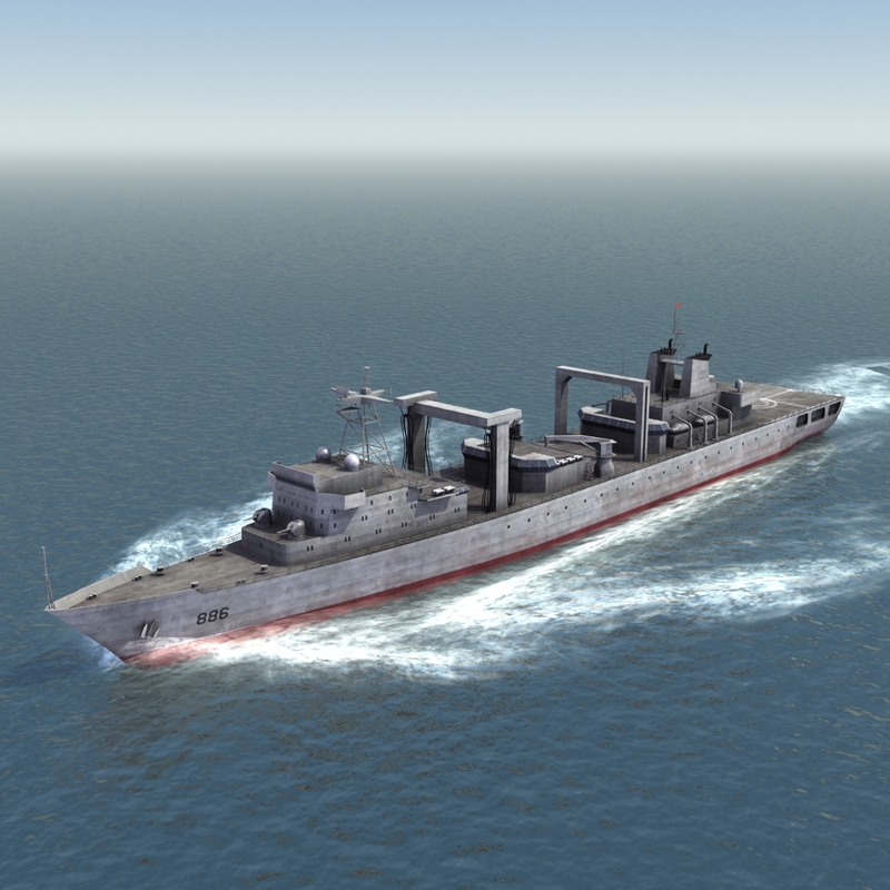 3d type 903 replenishment ship model