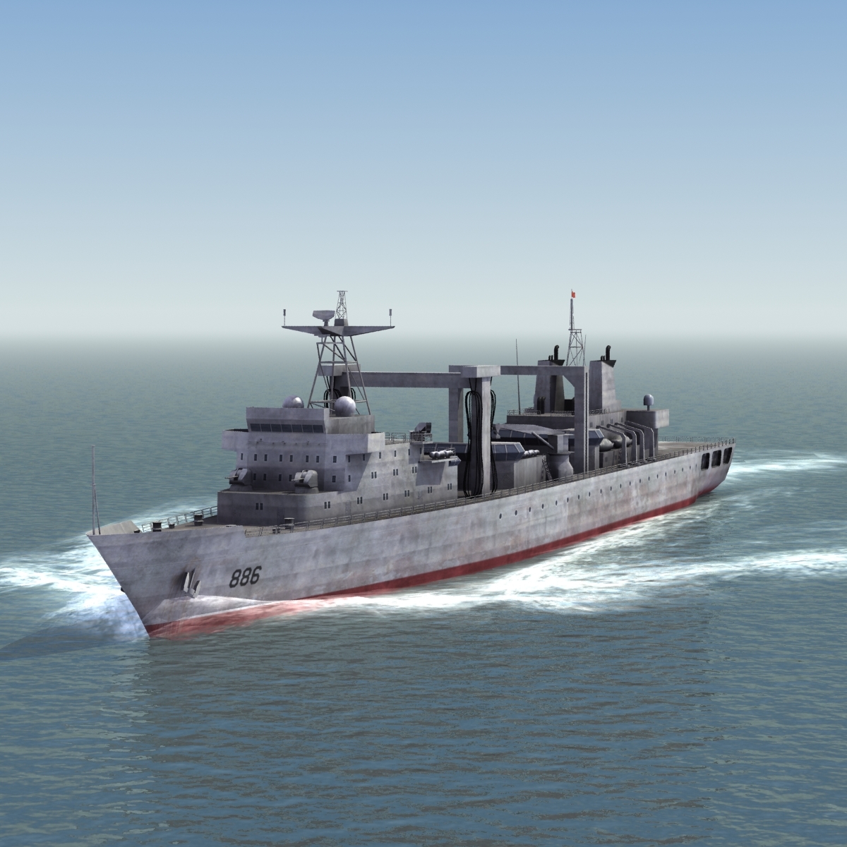 3d type 903 replenishment ship model