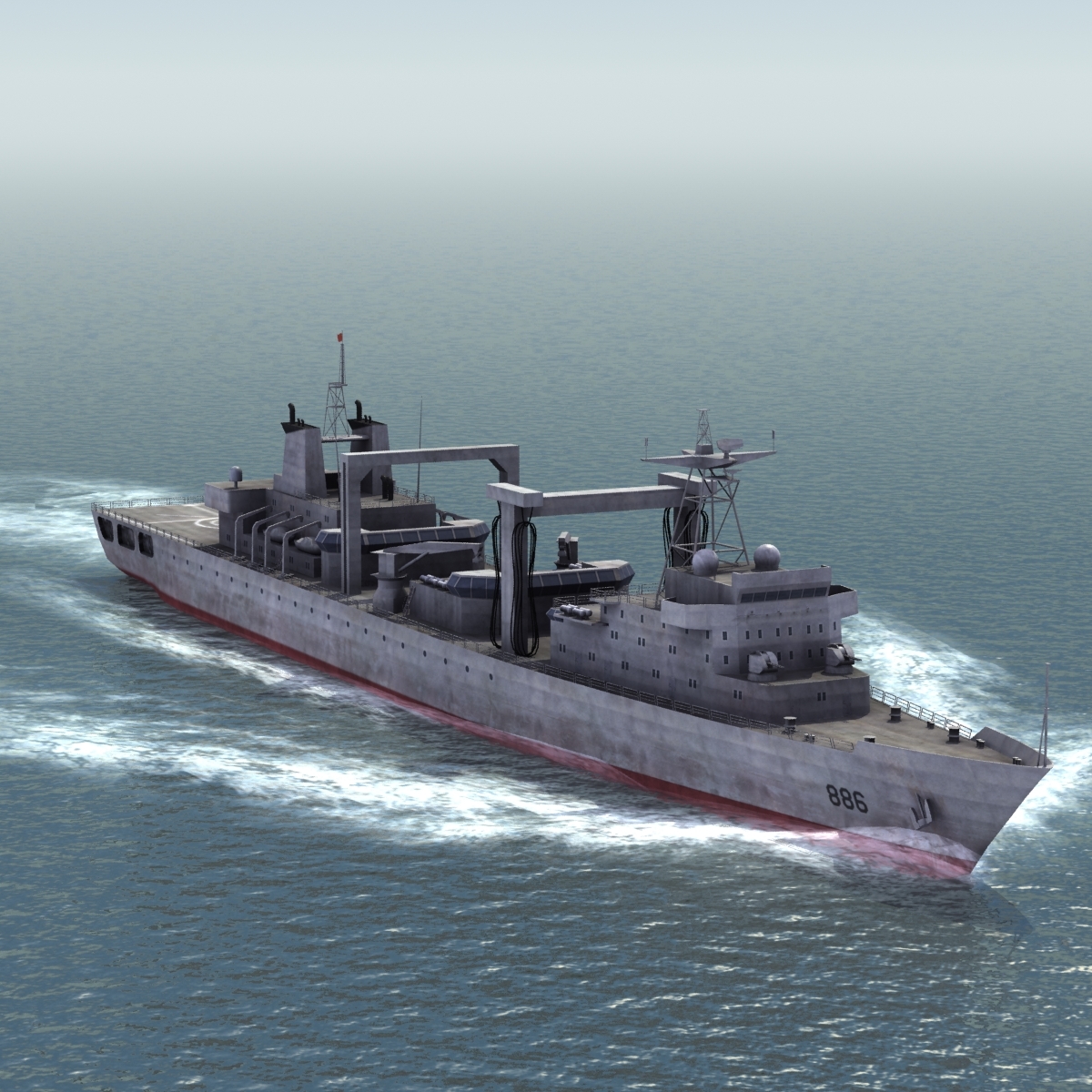 3d type 903 replenishment ship model