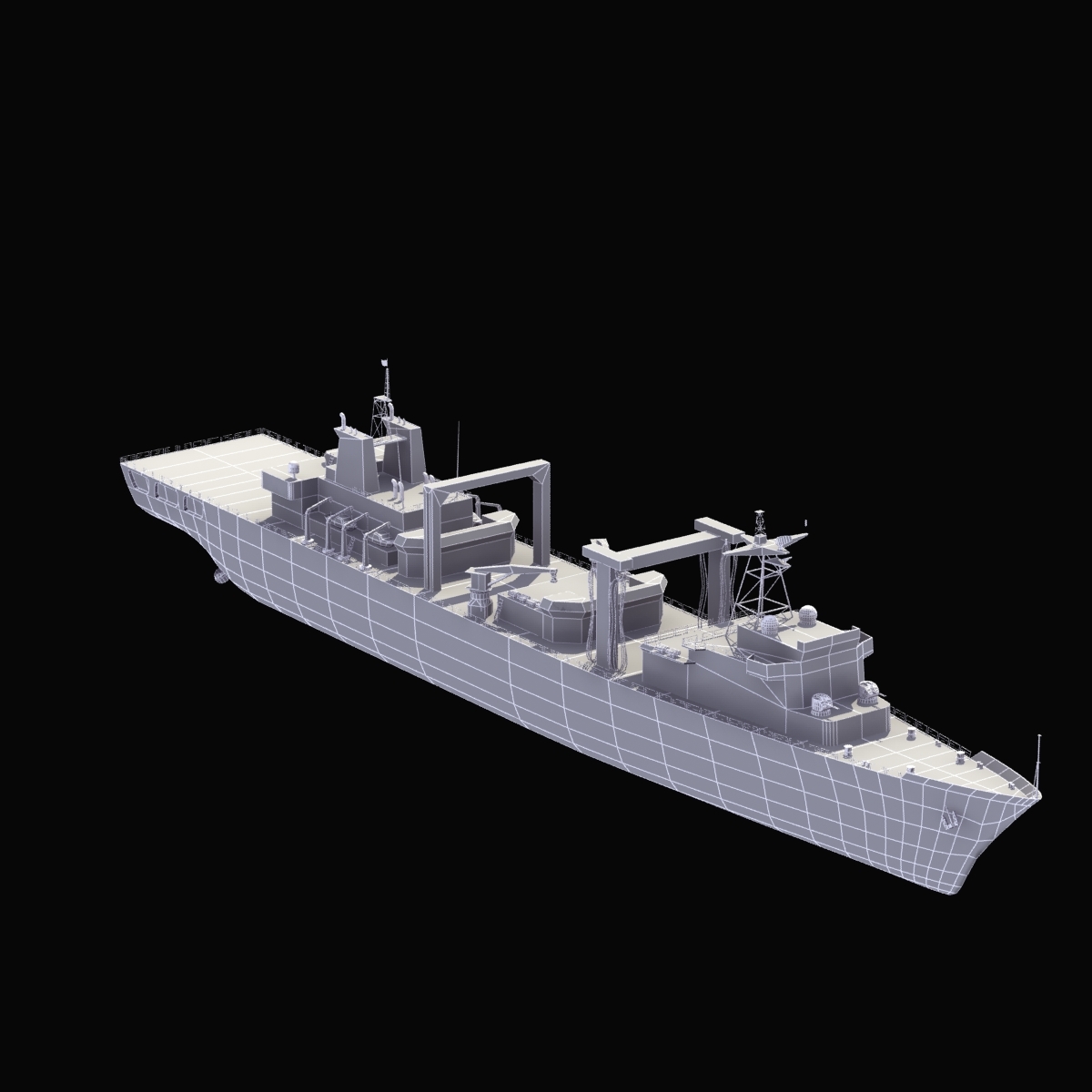 3d type 903 replenishment ship model
