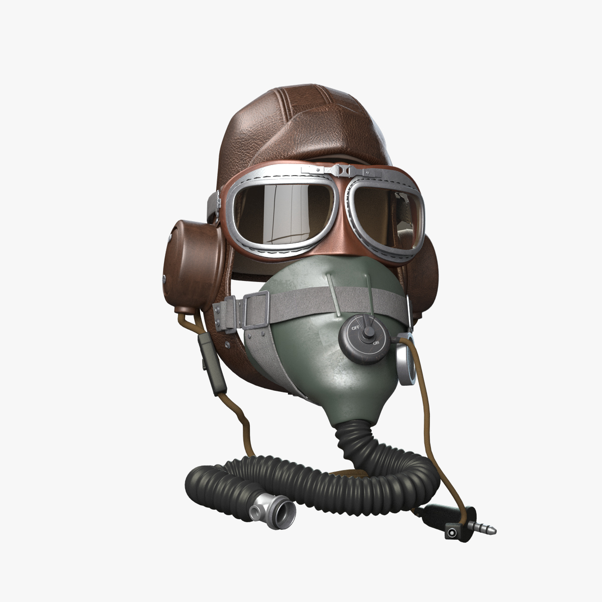 3d aviator helmet raf ww2