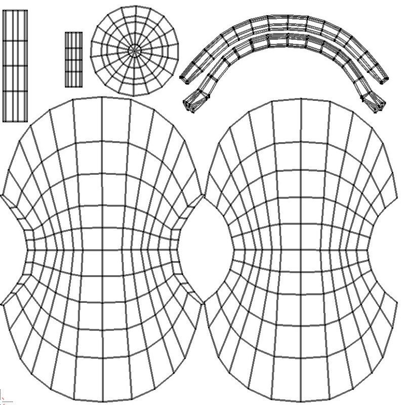 3d shield curved ornament